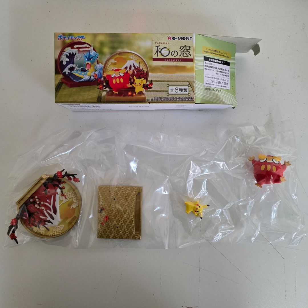 全新 日版 已開盒確認 Re-ment Pokemon Wanomado 和の窓 和風窗口場景 火紅不倒翁 比卡超 水伊貝 卡蒂狗 暴鯉龍 ...