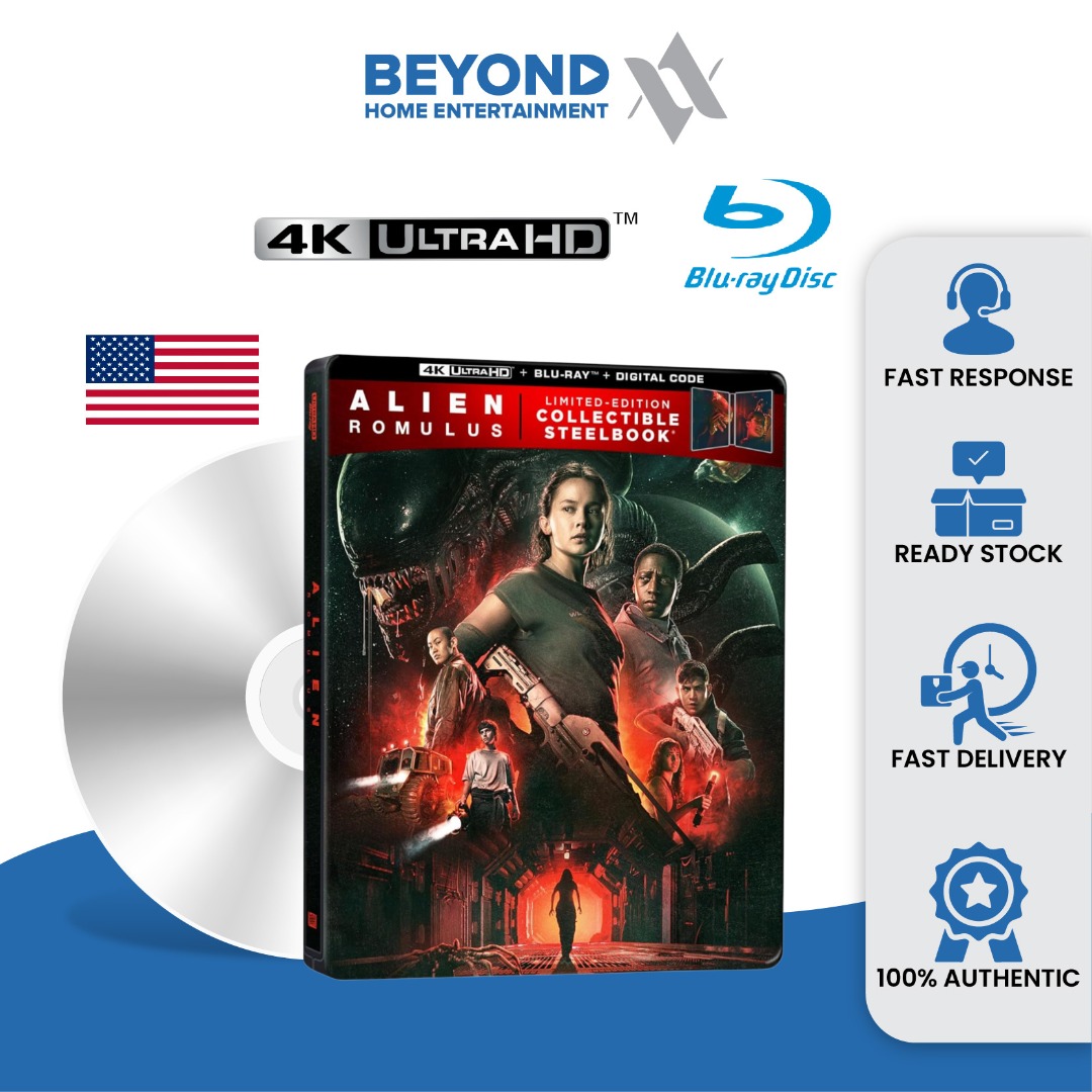 Alien Romulus Limited Edition Steelbook [4K Ultra HD + Bluray], Hobbies ...