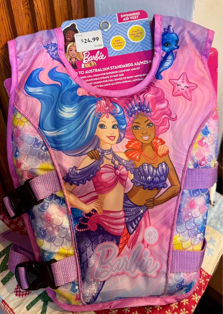 Barbie Swimming Aid Vest, Men's Fashion, Bottoms, Swim Trunks & Board ...