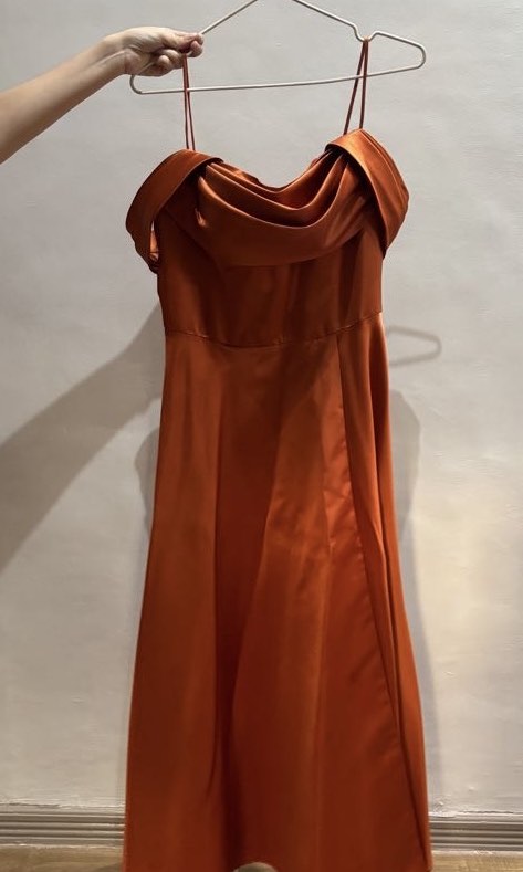 Burnt Orange Formal Long Gown, Women's Fashion, Dresses & Sets, Evening ...