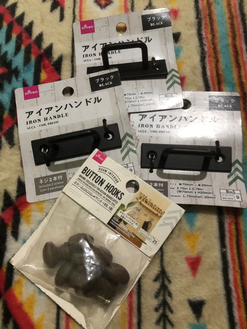 Cabin handles and button hooks, Furniture & Home Living, Home Decor ...