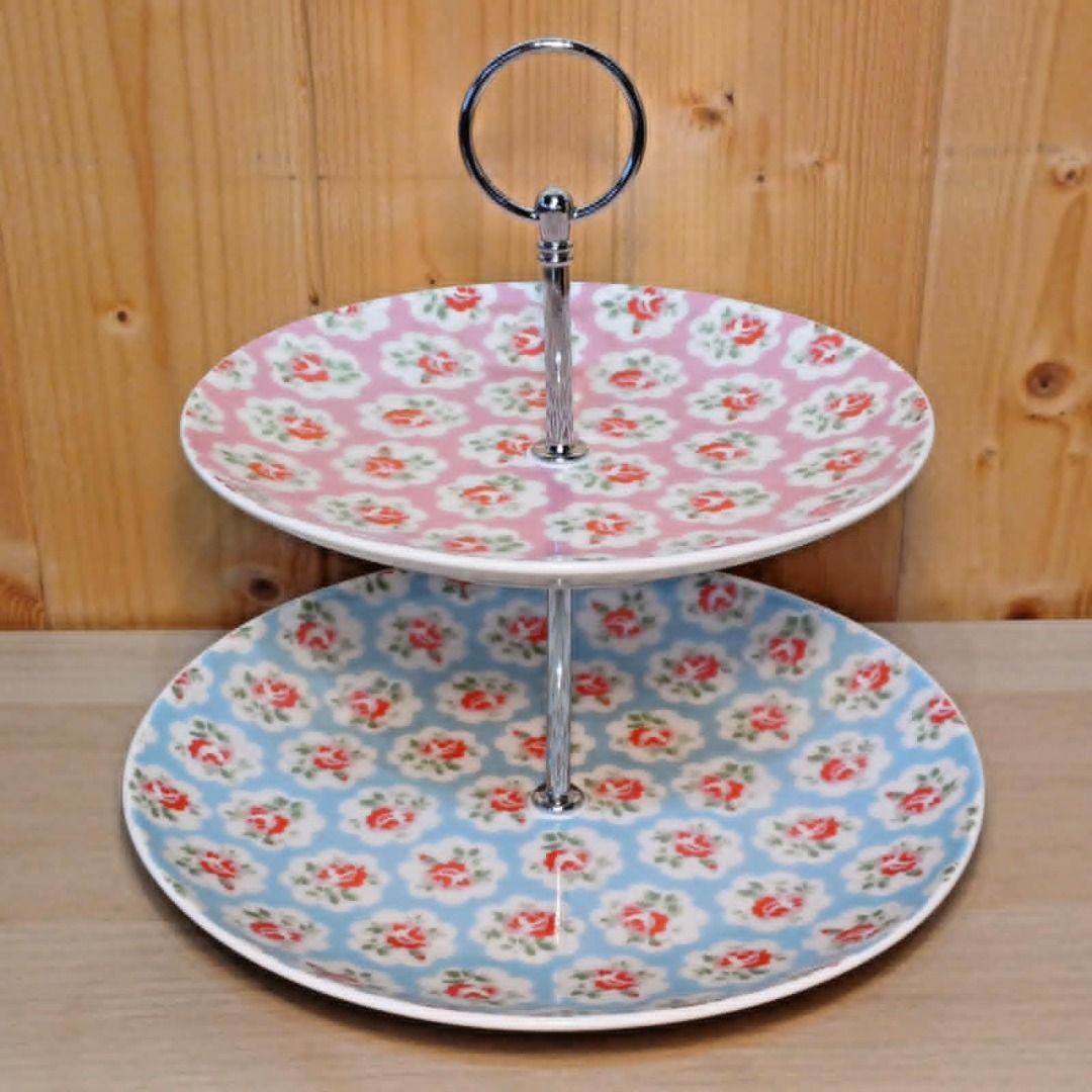 Cath Kidston Dainty 2 Tier Floral Porcelain Cake Stand Shabby chic ...