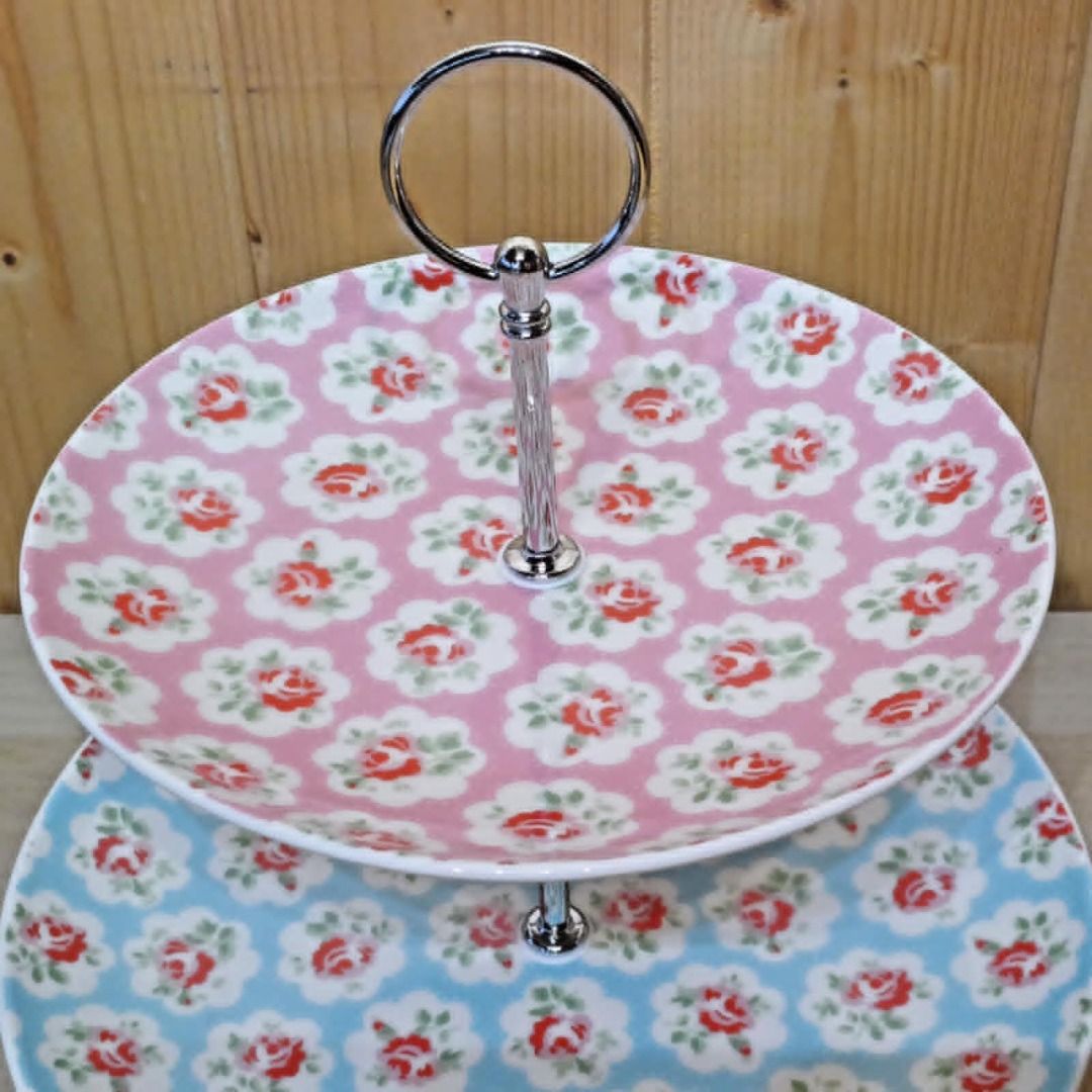 Cath Kidston Dainty 2 Tier Floral Porcelain Cake Stand Shabby chic ...
