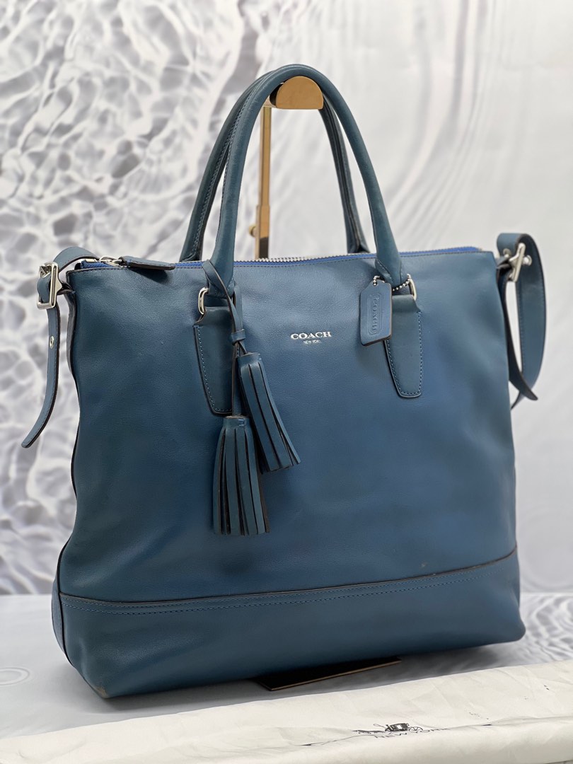 COACH RORY LEGACY TOTE HANDLE BAG IN BLUE LEATHER, Luxury, Bags ...
