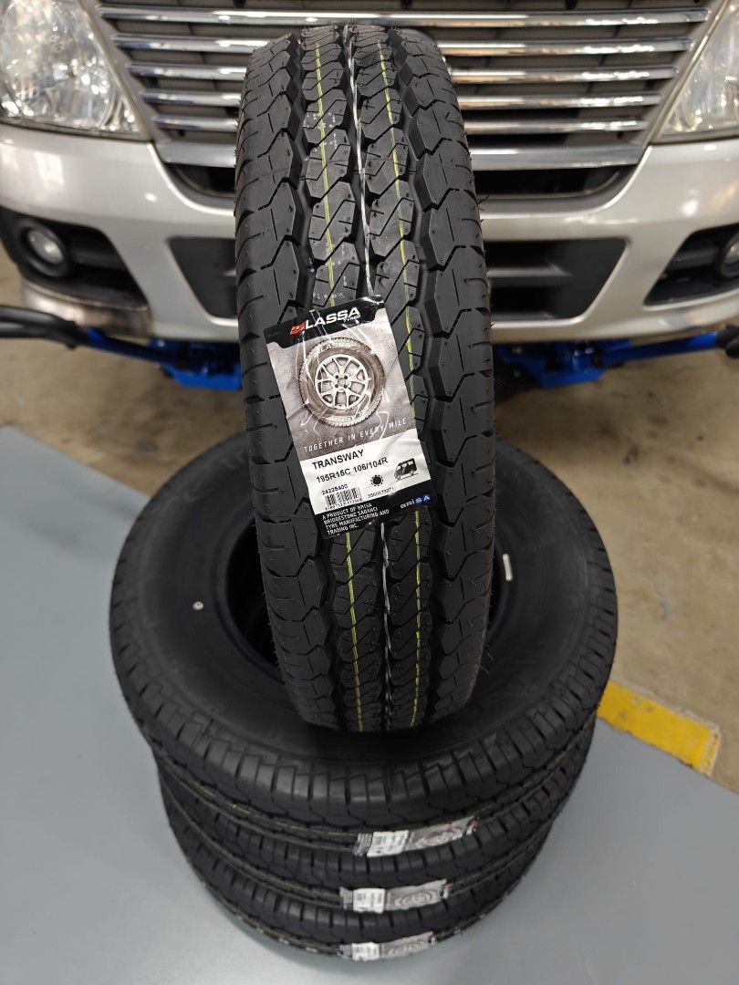 Commercial Van Tyres 195R15C NV350 Hiace Commuter by Lassa Transway ...