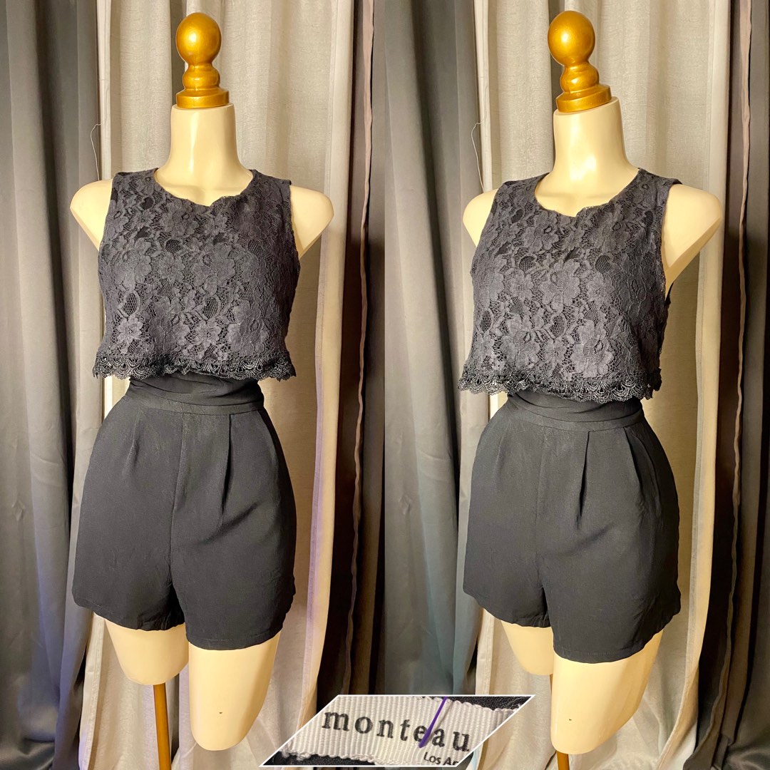 Coords Style Black Romper, Women's Fashion, Dresses & Sets, Rompers on ...