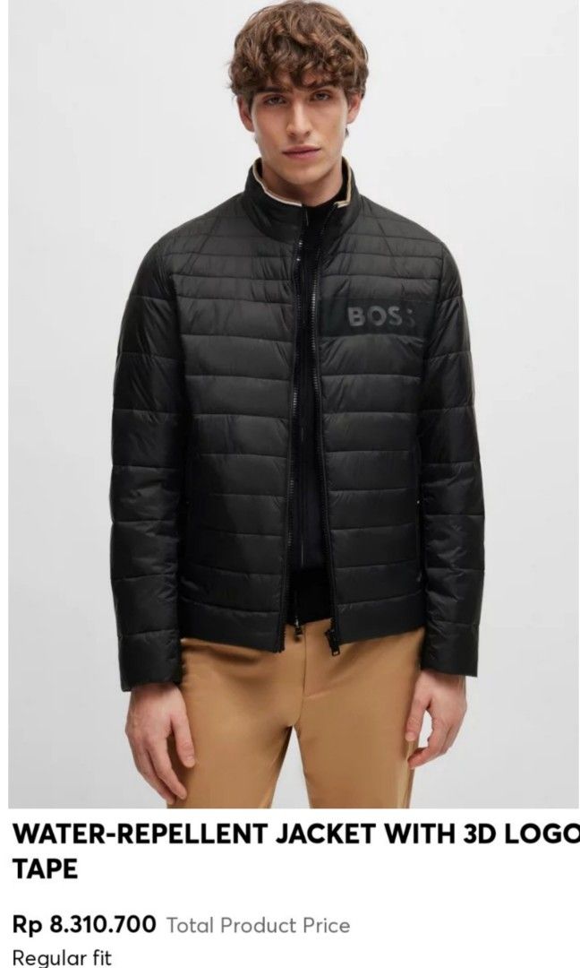 HUGO BOSS JACKET WATER REPELLENT 3D LOGO TAPE FULL HANG TAG, Fesyen ...