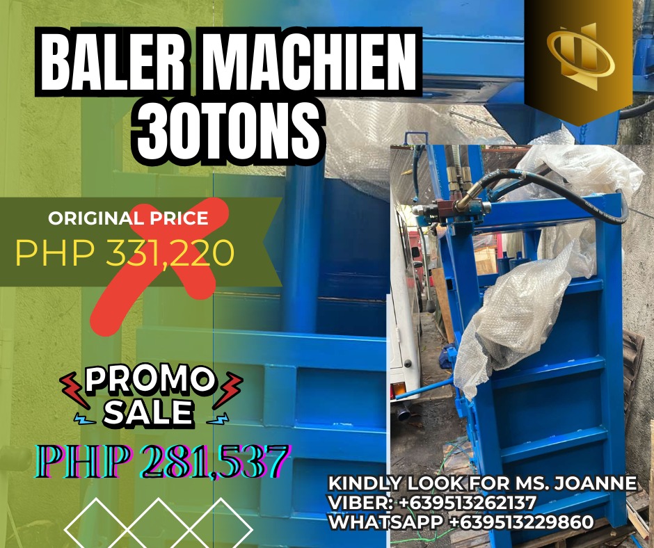 HYDRAULIC BALER MACHINE 30 TONS - READY TO PICK-UP ON-HAND BAILING ...