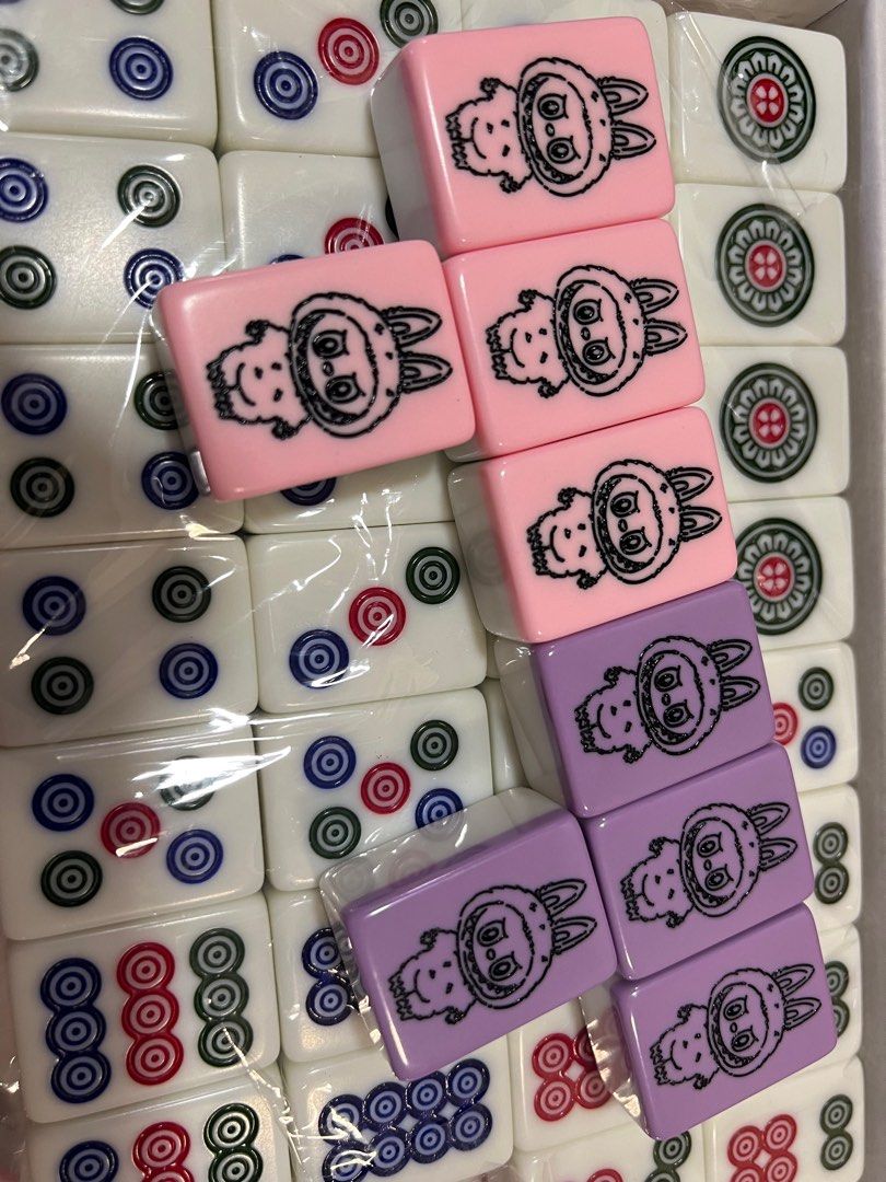 labubu look alike Auto Mahjong tiles. Pink purple, Hobbies & Toys, Toys ...