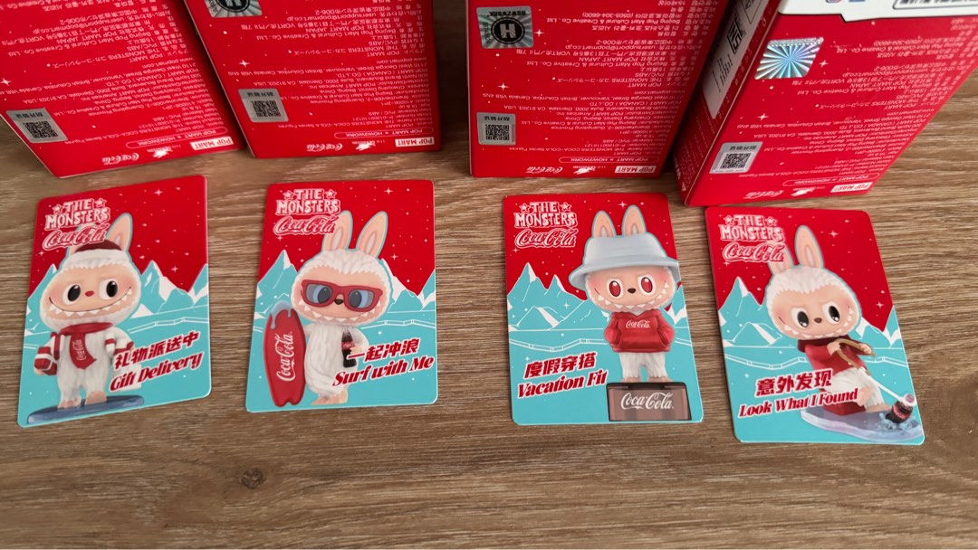 Labubu the monsters coca cola selected, Toys & Collectibles, Mainan di ...