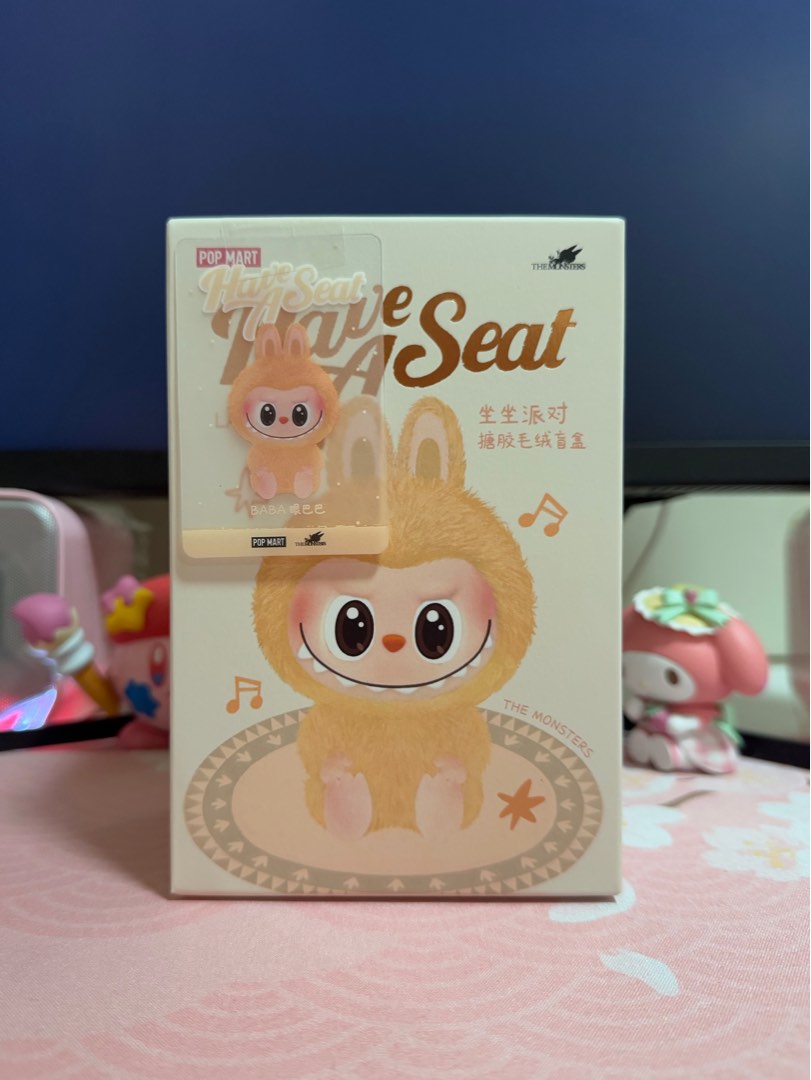 Labubu V2 Have A Seat — Baba, Hobbies & Toys, Toys & Games on Carousell