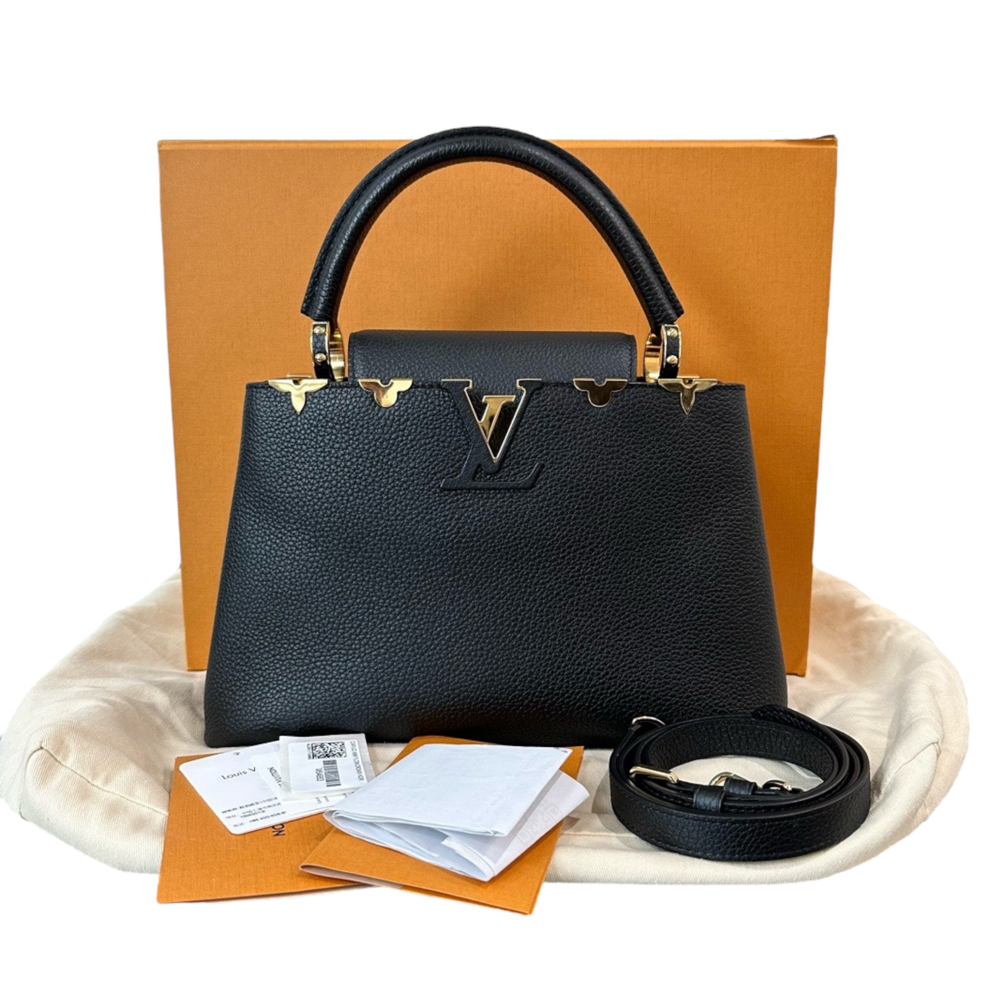 Louis Vuitton Medium Capucines in Black GHW, Luxury, Bags & Wallets on ...