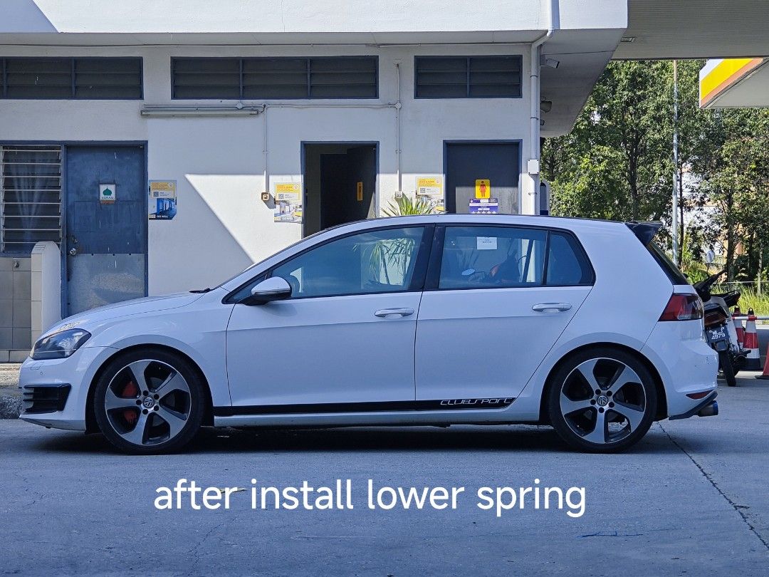 Lowered sport spring for Volkswagen golf mk7, Auto Accessories on Carousell