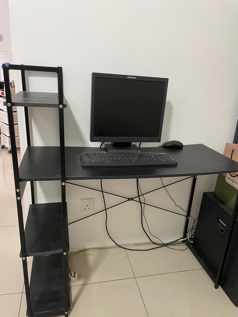 Meja komputer / computer table, Furniture & Home Living, Furniture ...