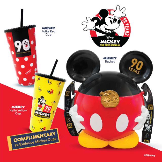 mickey mouse popcorn bucket and cups, Hobbies & Toys, Toys & Games on ...