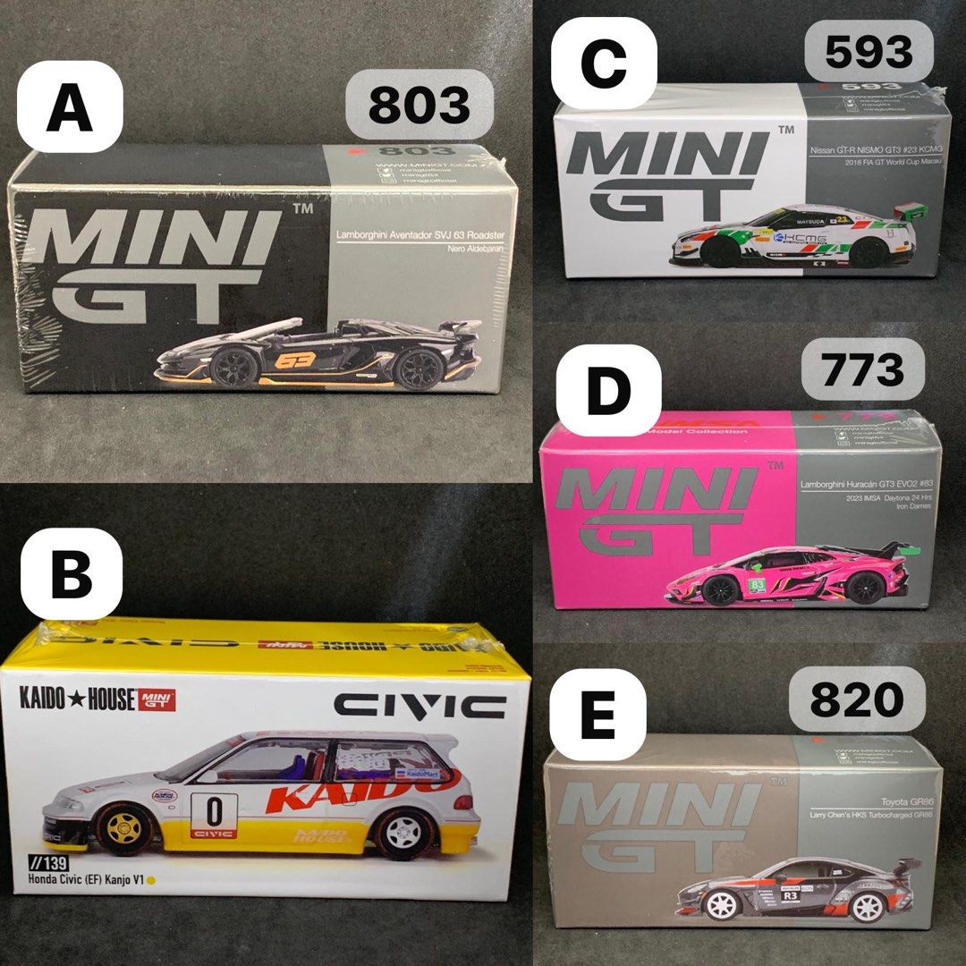 MINIGT 803 Lamborghini Aventador SVJ 593 Nissan GTR Nismo GT3 770 ...
