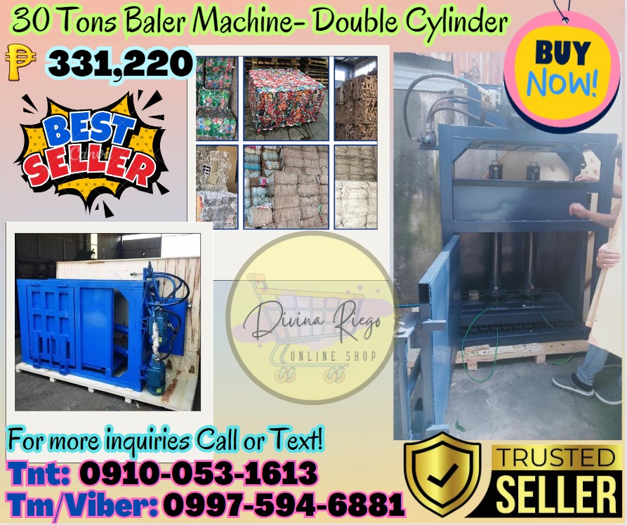 On-Hand Hydraulic Garbage Baler Press Machine 30 Tons, Commercial ...
