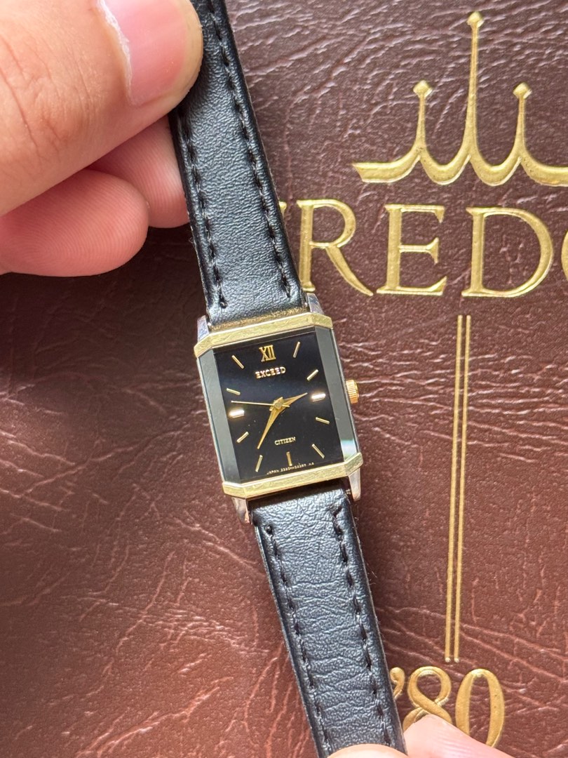 Rare Vintage Citizen “Exceed” Black Dial Ladies Tank Watch, Women's ...