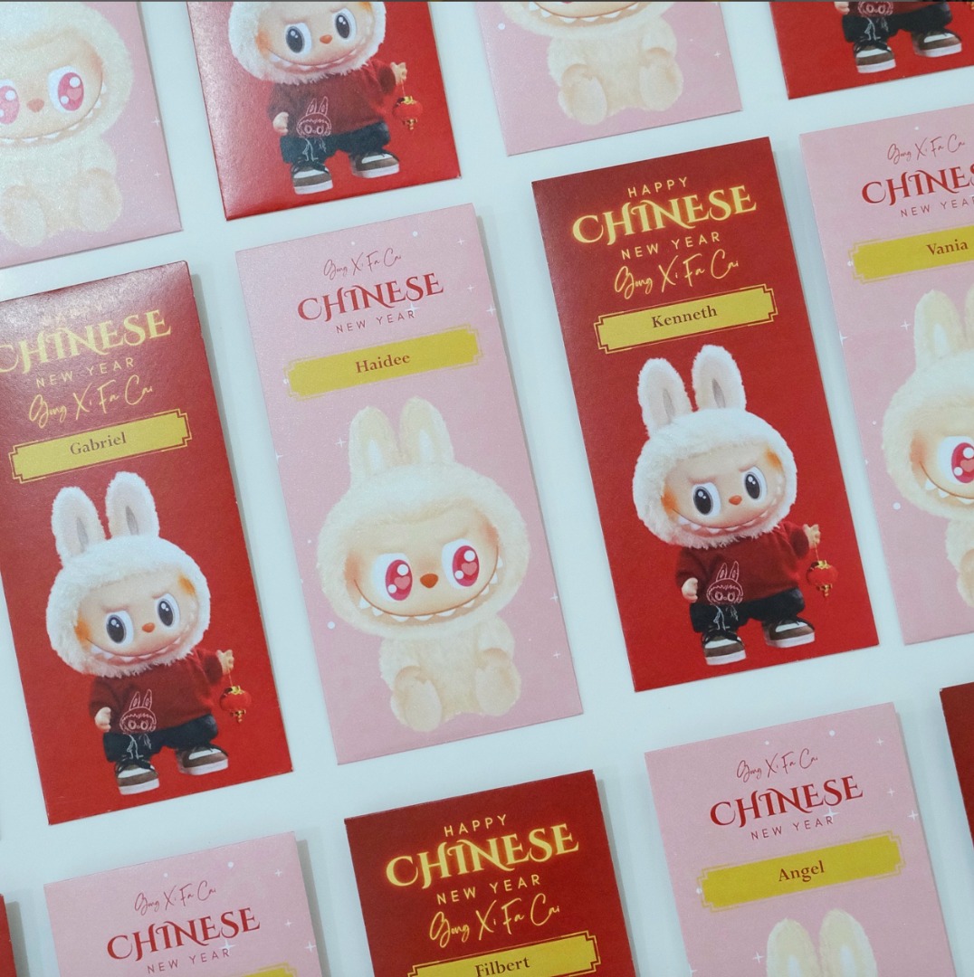 LABUBU RED PACKET RED WALLET RED ENVELOPE MONEY POUCH MONEY PACKET ...