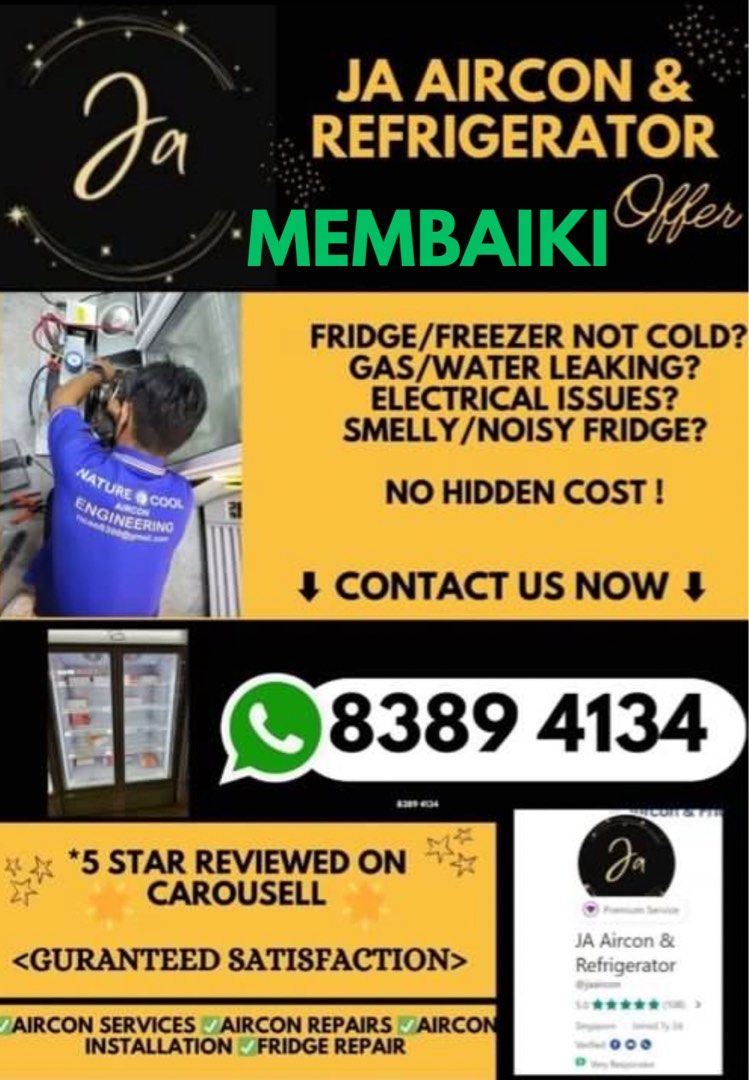 5Star B MEMBAIKI Fridge Repair,Khairul ,Pembaiki Icemaker, Aircon ,3, TV & Home Appliances ...