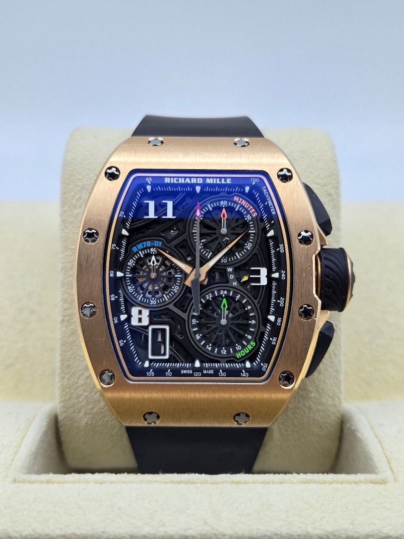 Richard Mille RM72-01 Rose Gold Lifestyle In-House Chronograph RM72 RM ...
