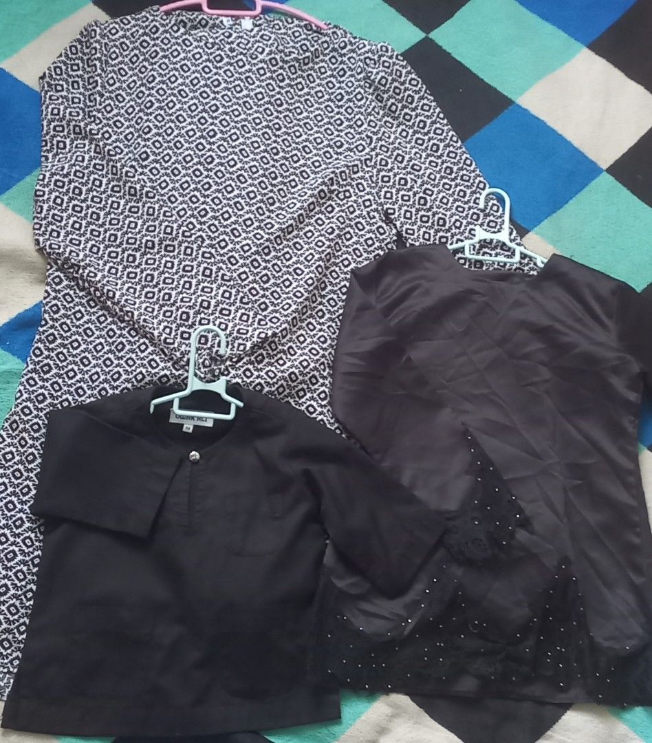 Sedondon Raya Tema Black, Women's Fashion, Muslimah Fashion, Baju ...