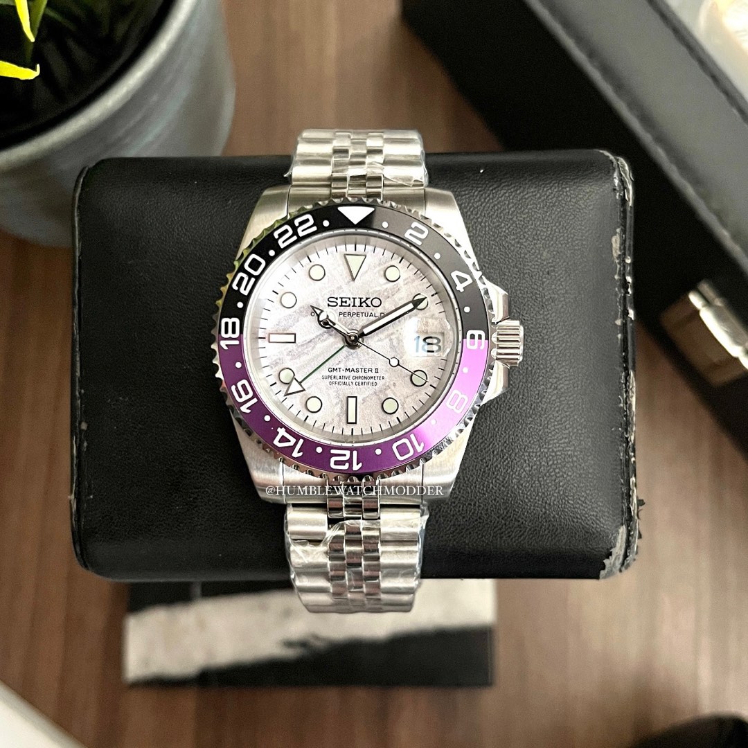 Seiko Meteorite Joker GMT Mod, Men's Fashion, Watches & Accessories ...
