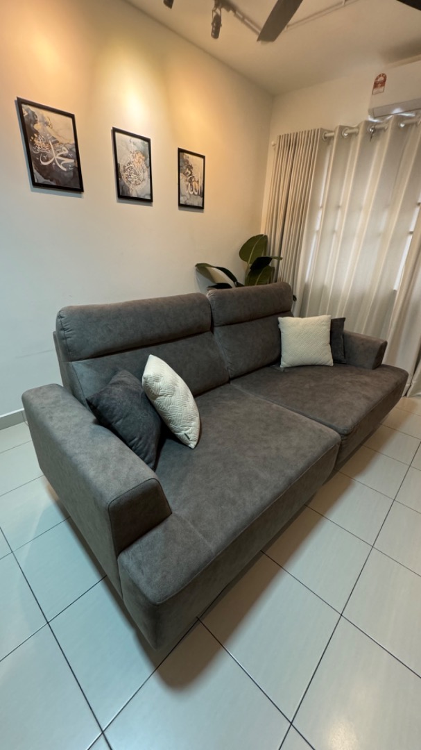 Sofa Push back 3 seater easy clean, Furniture & Home Living, Furniture ...