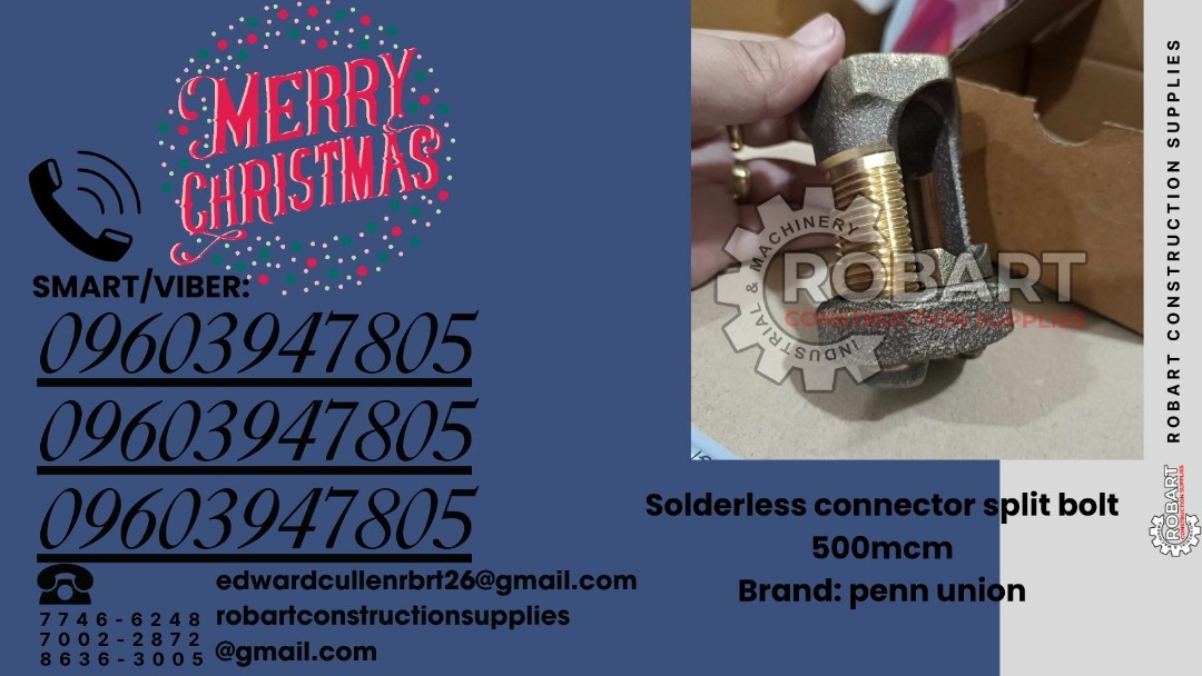 Solderless connector split bolt S-500 500MCM, Commercial & Industrial ...