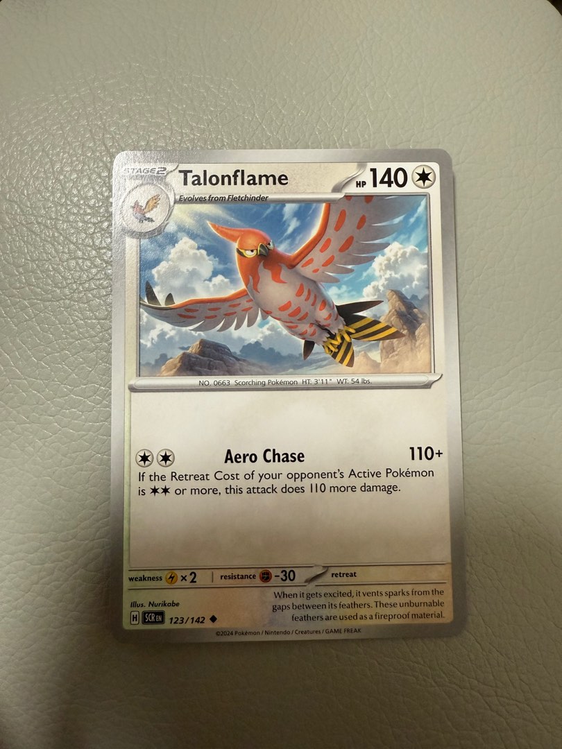 Talonflame #123 Pokemon Stellar Crown, Hobbies & Toys, Toys & Games on ...