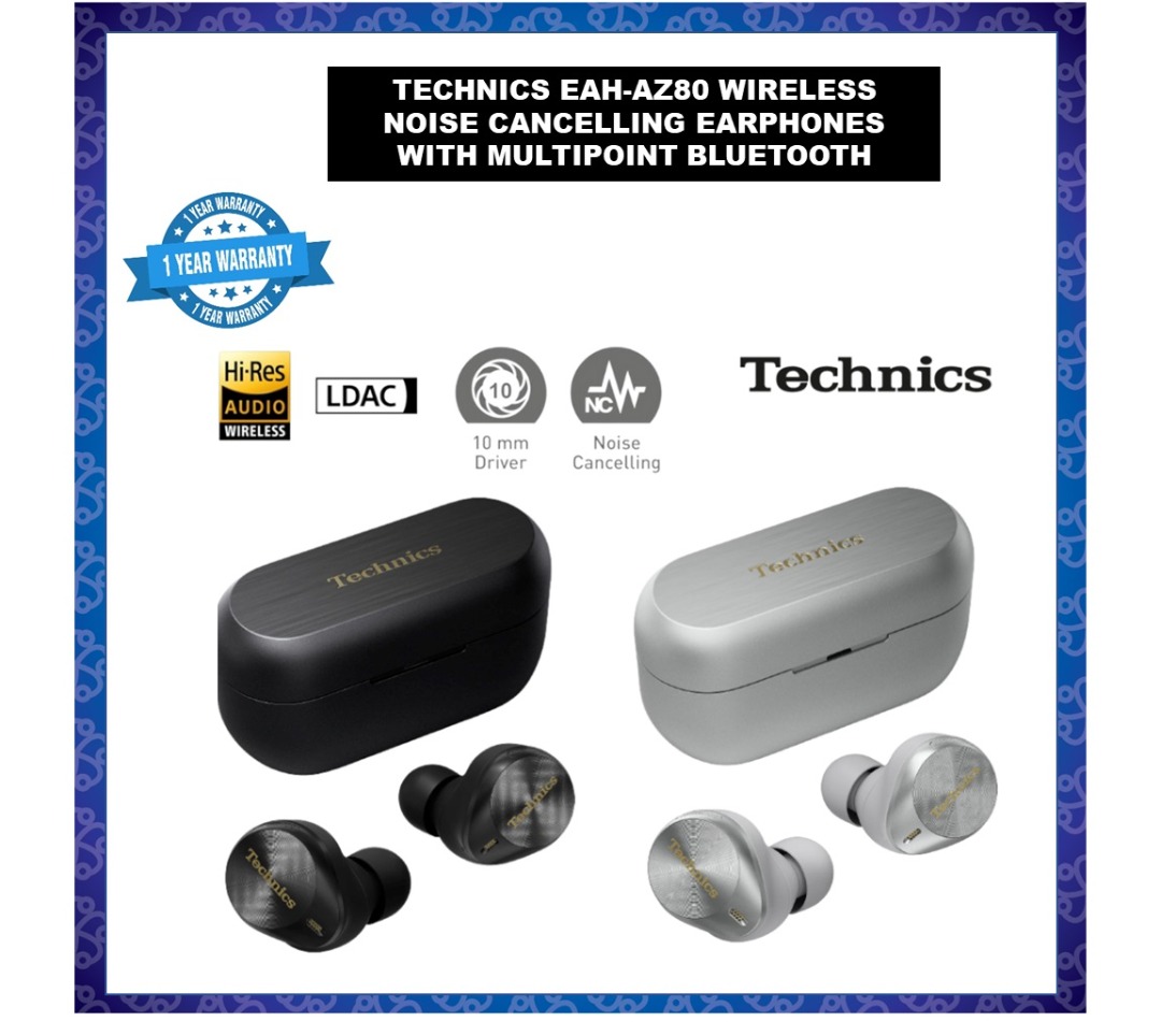 TECHNICS EAH-AZ80 TRUE WIRELESS NOICE CANCELLING EARPHONES WITH ...