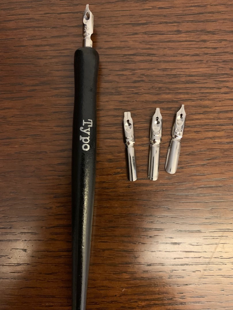Typo Calligraphy Pen with 4 Nib set, Hobbies & Toys, Stationery & Craft ...