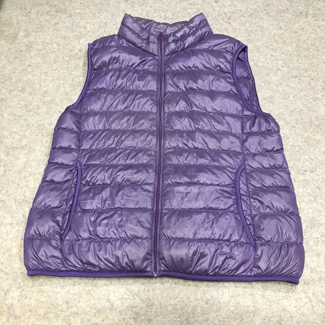UNIQLO ULTRA LIGHT DOWN VEST Gilet Violet Purple Womens XL, Women's ...