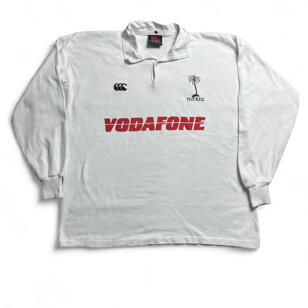 Vintage Rare Fiji Vodafone Rugby Polo Shirt, Men's Fashion, Tops & Sets ...