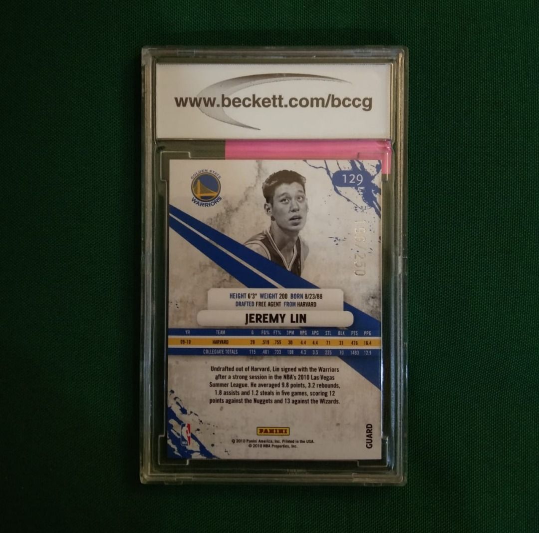 Jeremy Lin 2010 Rookies & Stars Longevity Ruby #129 Rookie BCCG 10 ...
