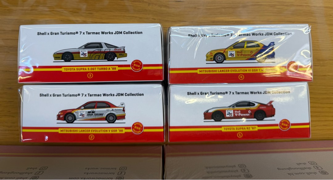 全新 現貨 Shell x Gran Turismo 7 x Tarmac Works JDM Collection, 興趣及遊戲, 玩具 ...