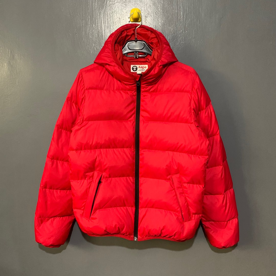 Aape Puffer Down Hooded Jacket, Women's Fashion, Coats, Jackets and ...