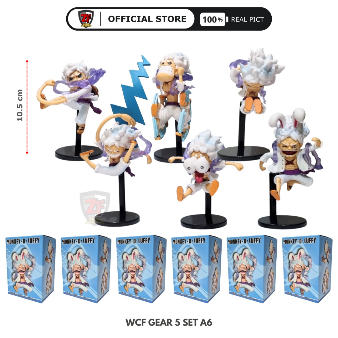 Action Figure One Piece WCF Luffy Gear 5 Set A6 Pajangan One Piece ...