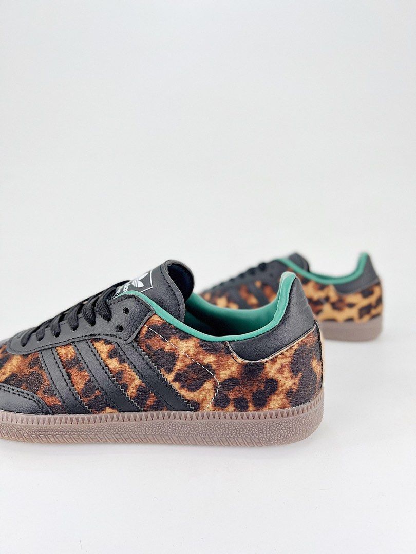 Adidas samba og black green leopard (JI2735) Unisex pre-order, Fesyen ...