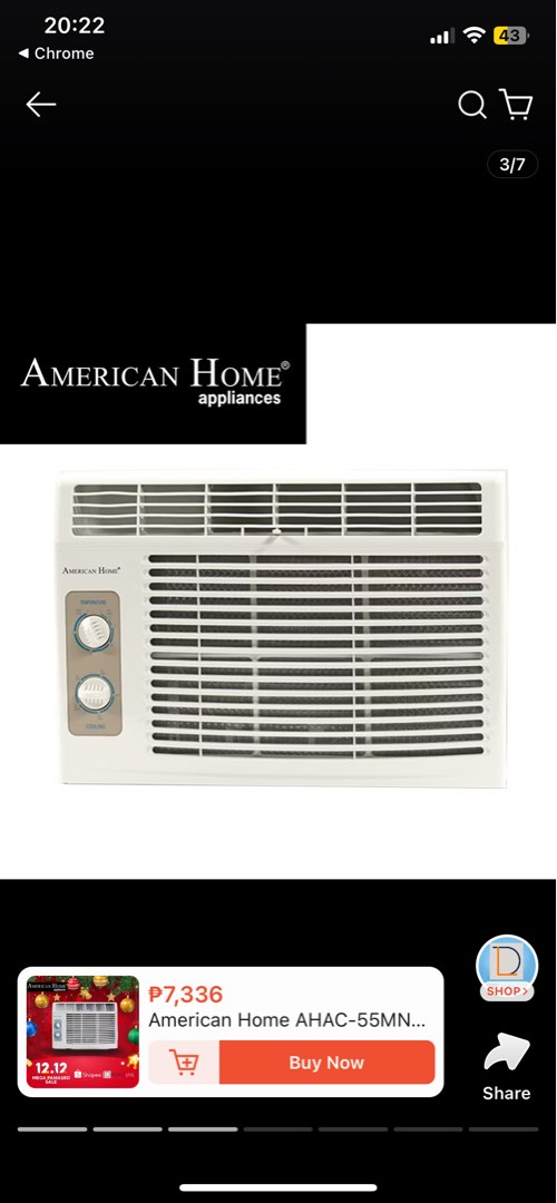 American Home Window Type Aircon .5 HP (AHAC-55MNT), TV & Home Appliances, Air Conditioning and ...