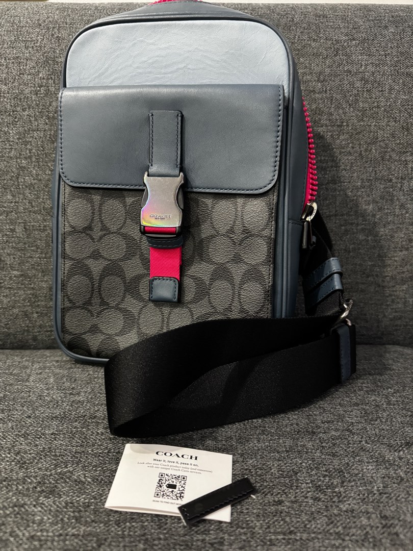 AUTHENTIC Coach Track Pack Sling Bag, Luxury, Bags & Wallets on Carousell