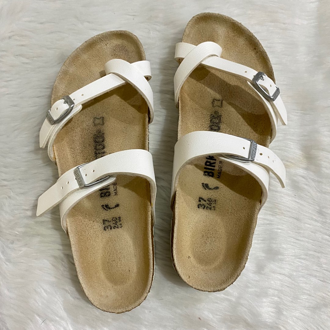 Birkenstock Mayari White, Women's Fashion, Footwear, Slippers and ...