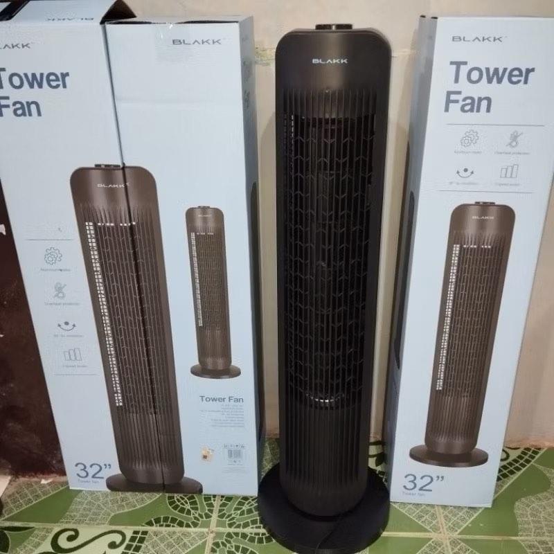 Blakk Tower Fan 32 inches, Furniture & Home Living, Lighting & Fans ...