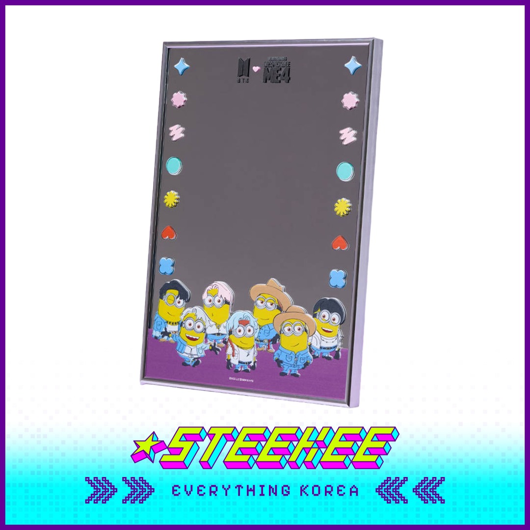 BTS X Despicable Me 4 Minions Collaboration Stand Desk Mirror Medium by ...