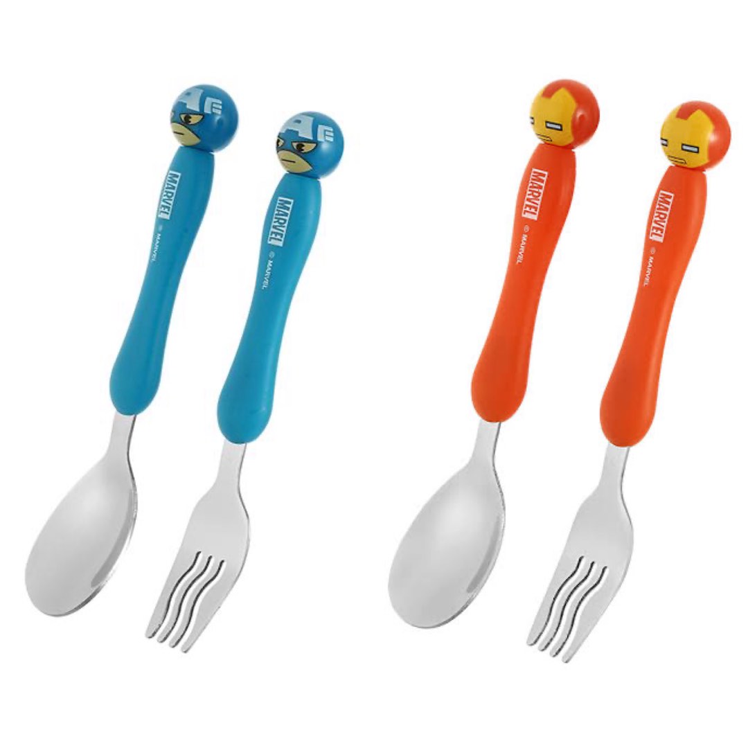 Marvel Captain America Iron Man Cutlery Set Spoon Fork by Miniso ...