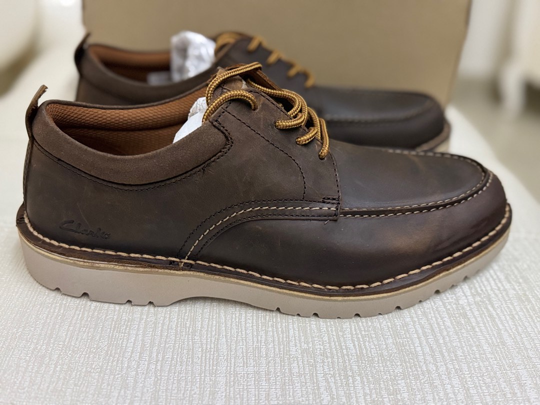 Clarks Mens Eastridge Moc Beeswax Leather, Men's Fashion, Footwear ...