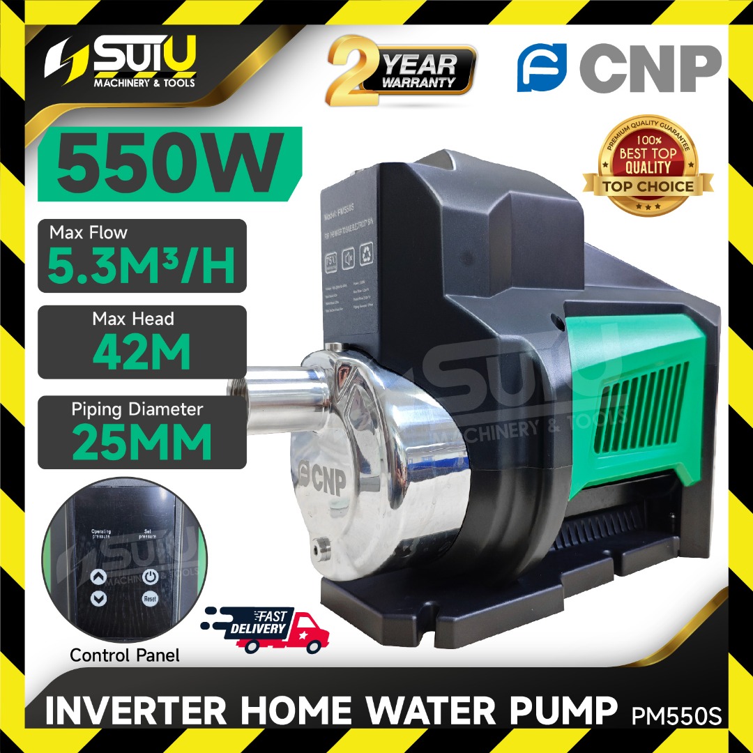CNP PM550S / PM-550S Inverter Water Pump / Booster Pump 550W, Furniture ...