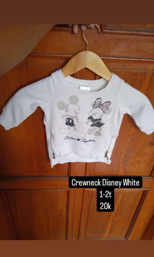 CREWNECK ANAK DISNEY ORIGINAL 1-2 TAHUN/ CN DISNEY KIDS/CN PUTIH, Bayi ...