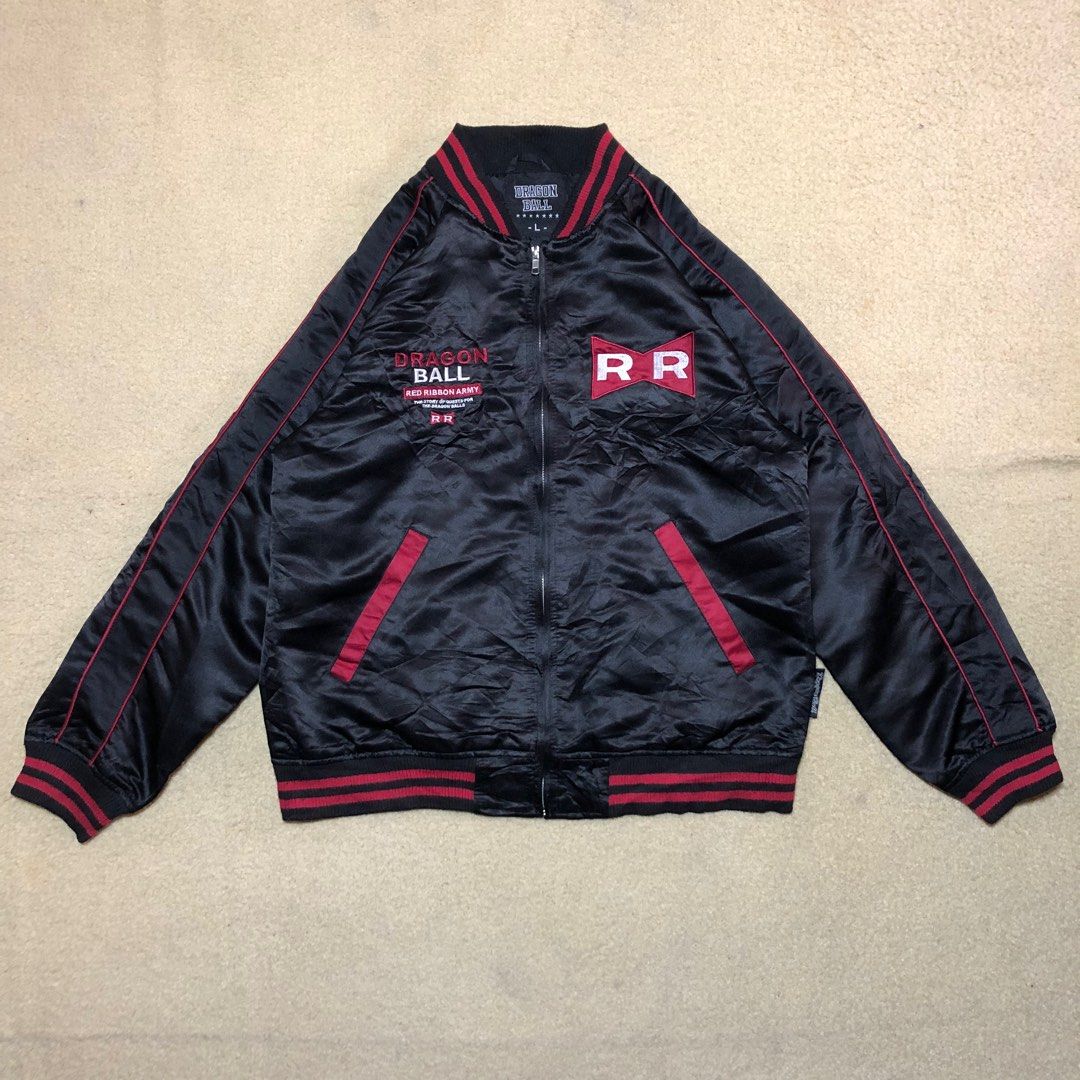 DRAGON BALL RED RIBBON ARMY VARSITY BOMBER JACKET VINTAGE, Fesyen Pria ...