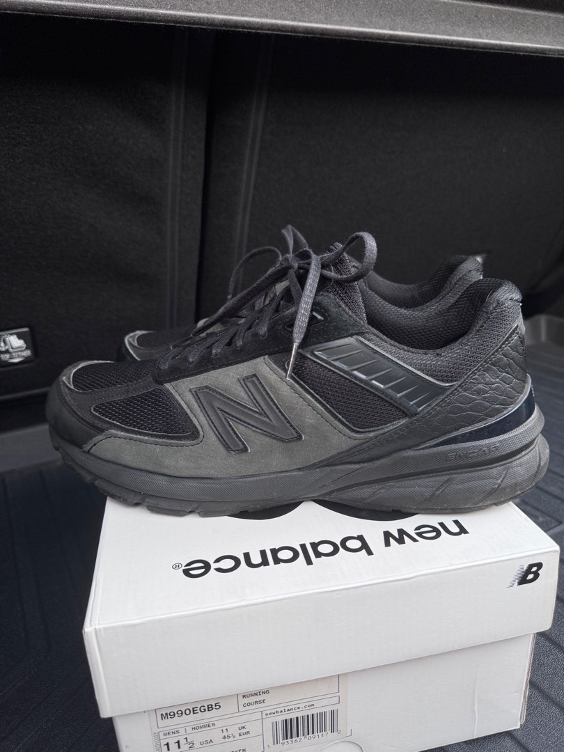 Engineered Garments x New Balance 990v5 'Black', Men's Fashion ...